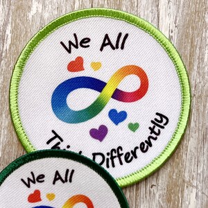 Rainbow Autism Infinity Symbol Patch, Support Awareness Patches, We All ...