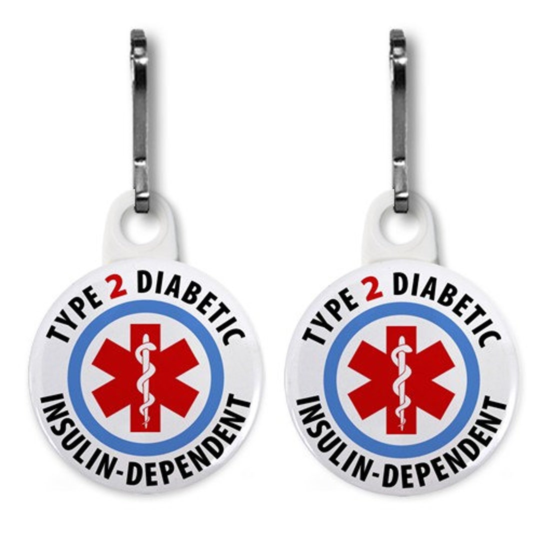 Diabetic Diabetes Type 2 Insulin Dependent Medical Medic Alert Zipper ...