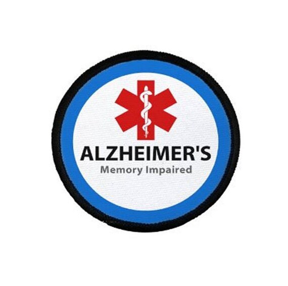 Alzheimers Patch Memory Impaired Dementia Medical Alert Patch | Etsy