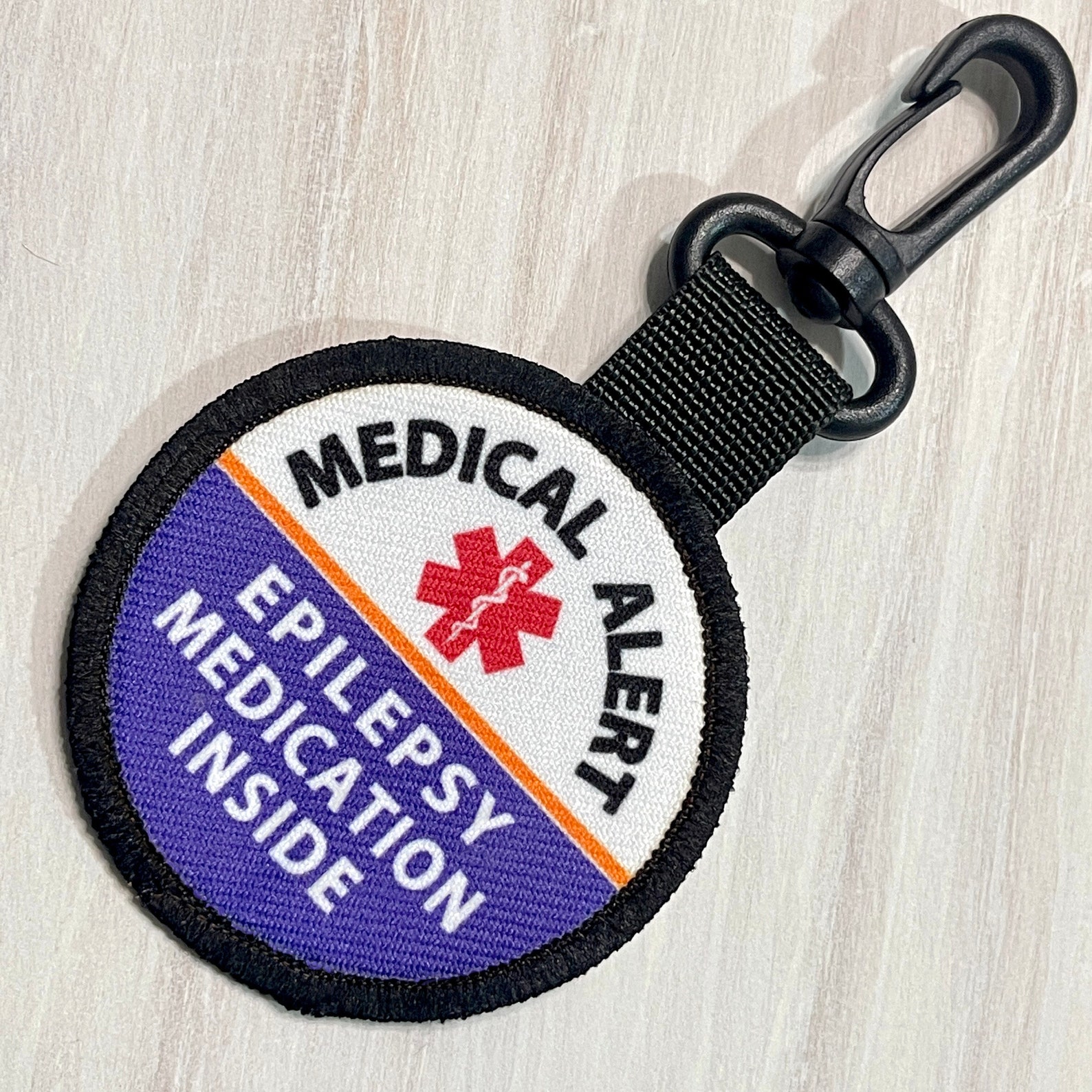 Epilepsy Medication Inside Medical Alert Patch Custom ID for Medic ...