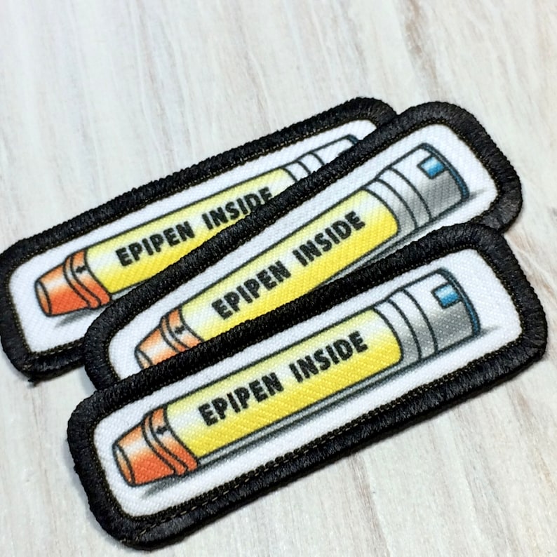 Auto Injector Yellow Epipen Medical Alert Rectangle Sew-on - Etsy