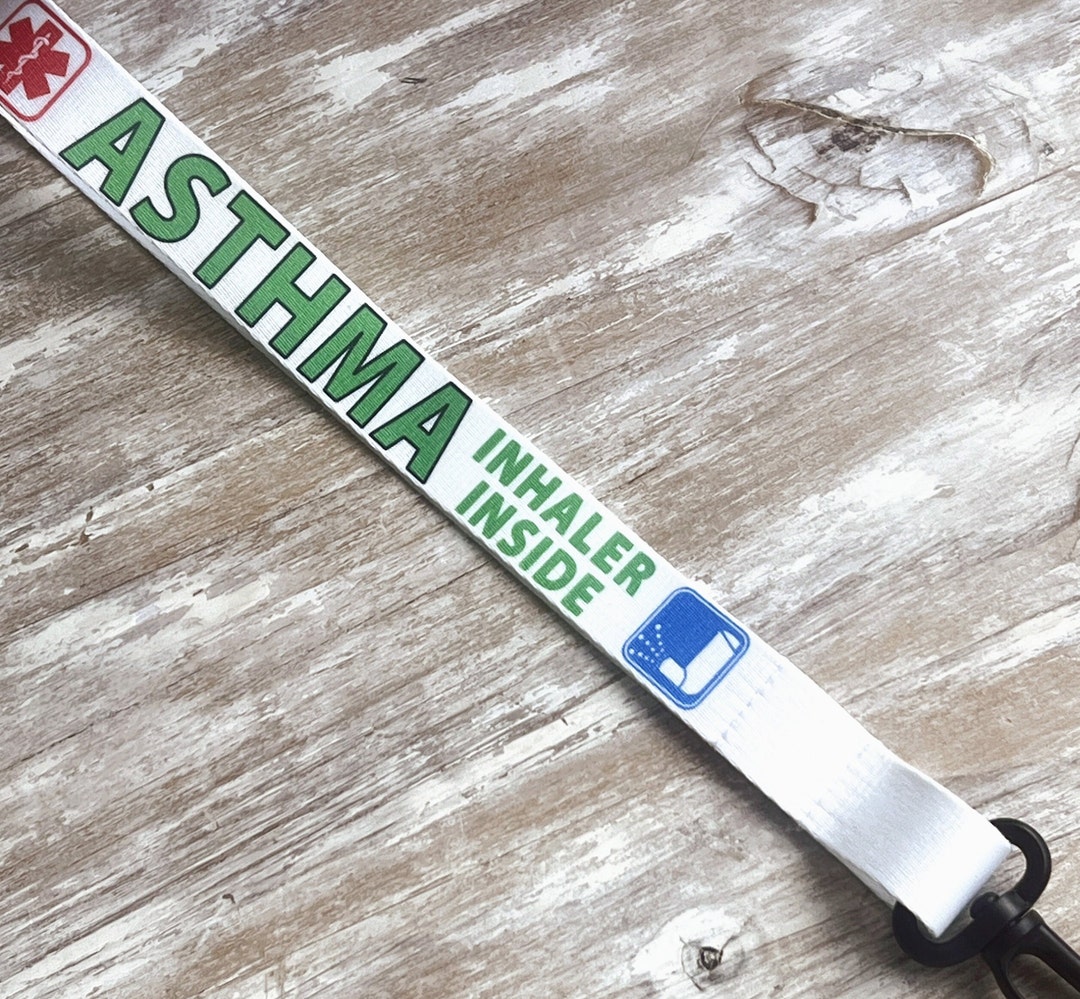 Asthma Inhaler Case Bag Holder Strap Medical Alert Wristlet Keyfob ...