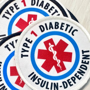 Type 1 Diabetic Patch, Insulin Dependent Medical Alert Diabetes Patch ...