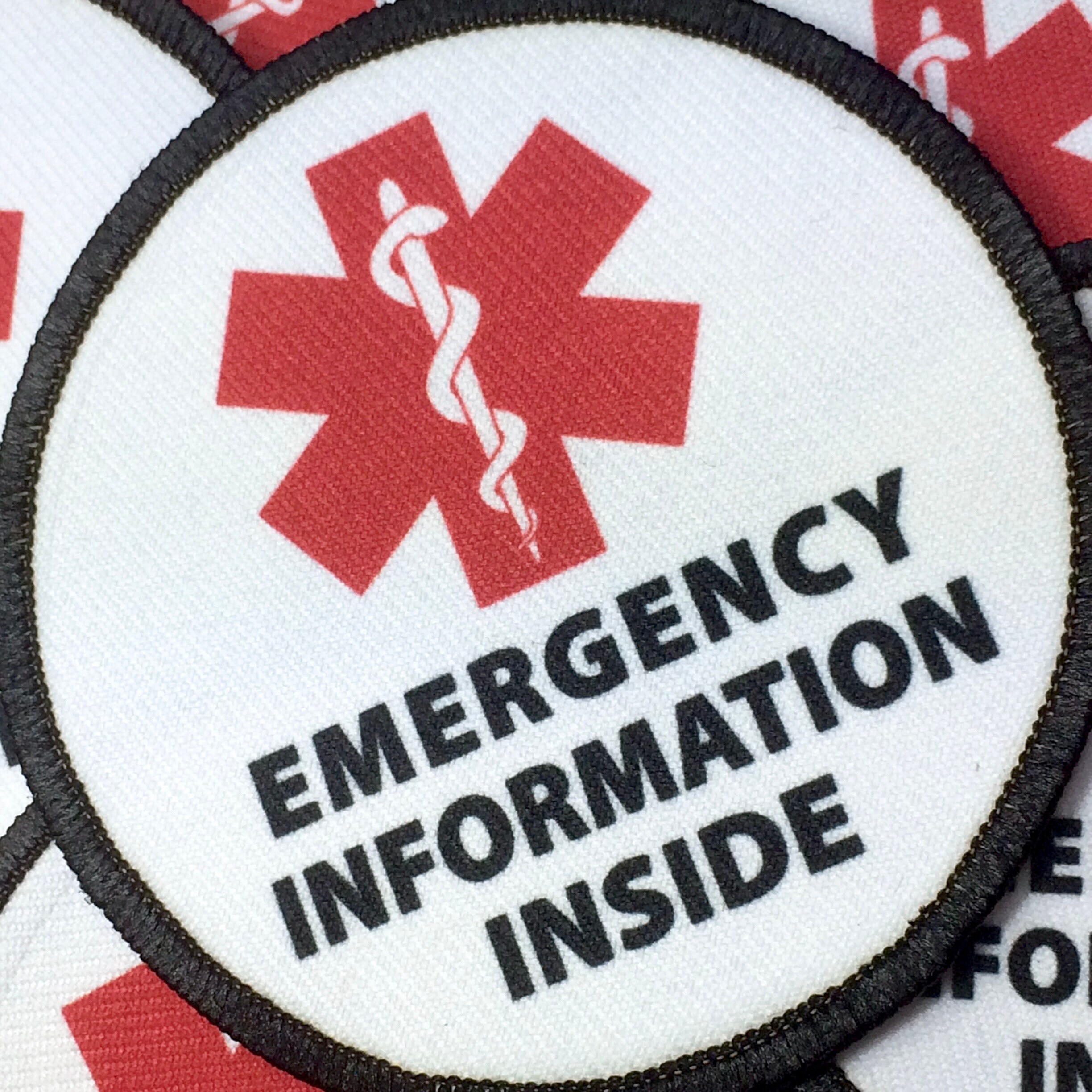 Emergency Information Inside Patch For Medical Bag Backpack | Etsy