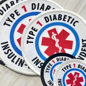 Type 1 Diabetic Patch, Insulin Dependent Medical Alert Diabetes Patch ...