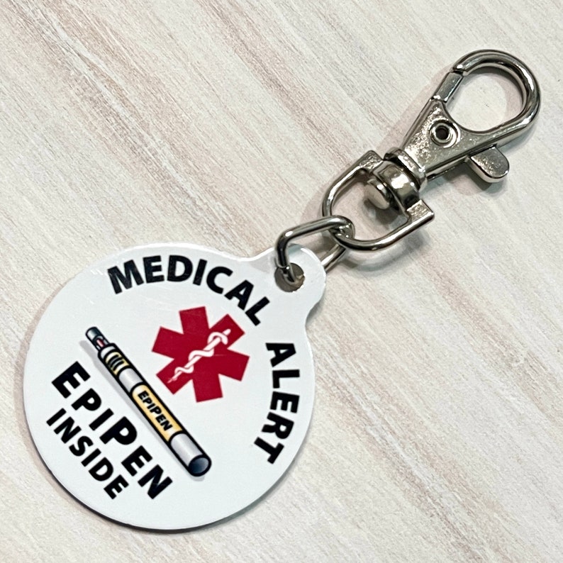 Epipen Inside Tag Medical Alert I Carry an Epipen Allergy | Etsy