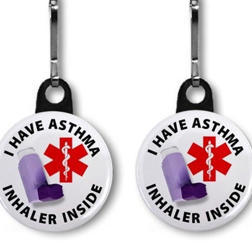 I Have Asthma Inhaler Inside Medical / Allergy Alert Zipper - Etsy