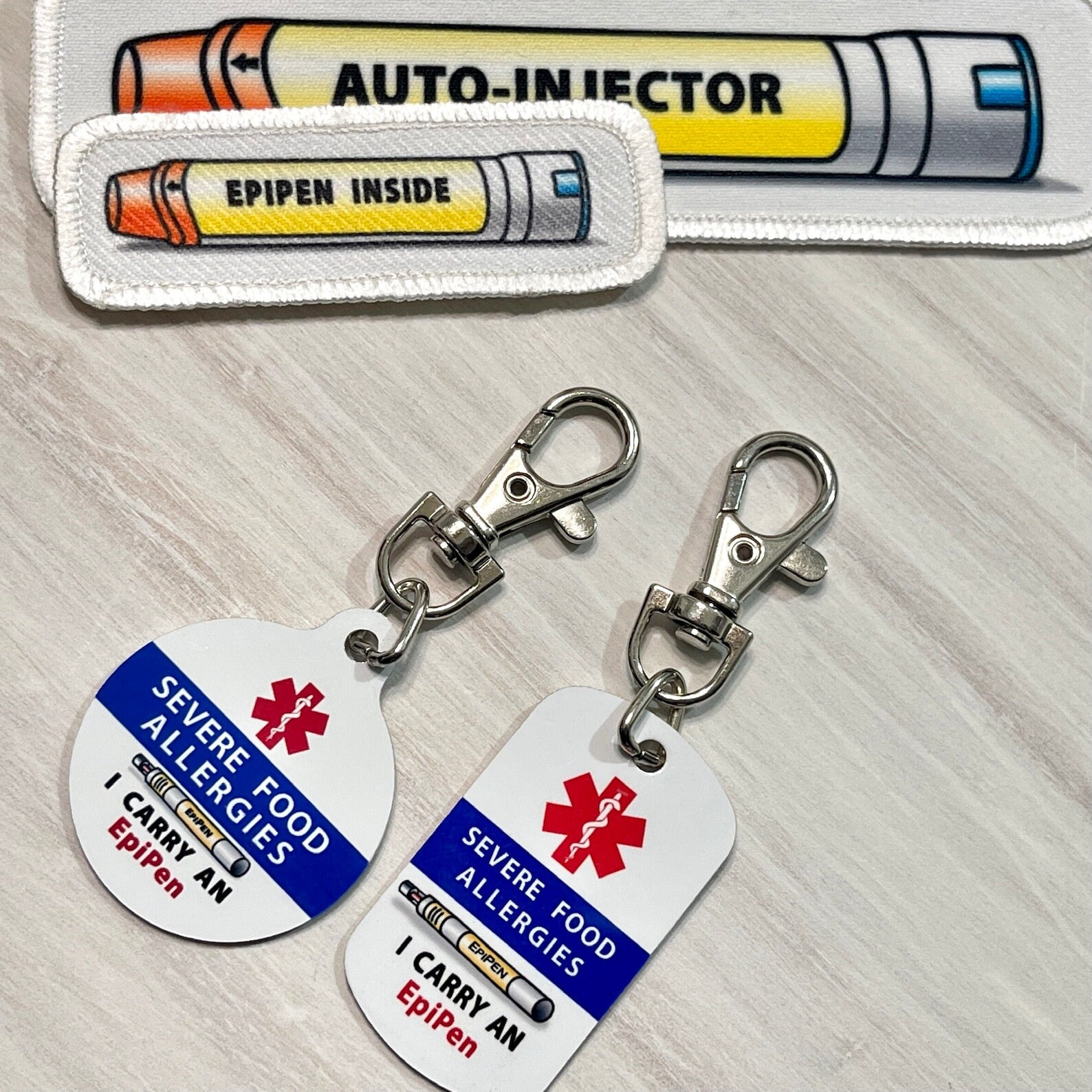 Food Allergy Tag, I Carry an Epipen Clip-on, Personalized Medical Alert ...