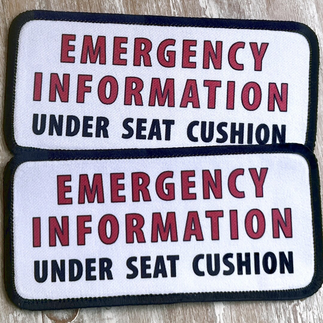 Emergency Information Patches Medical Alert Under Seat Cushion - Etsy