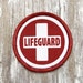 Red White Lifeguard Patch - Beach Pool Water Rescue Patches for Shorts ...