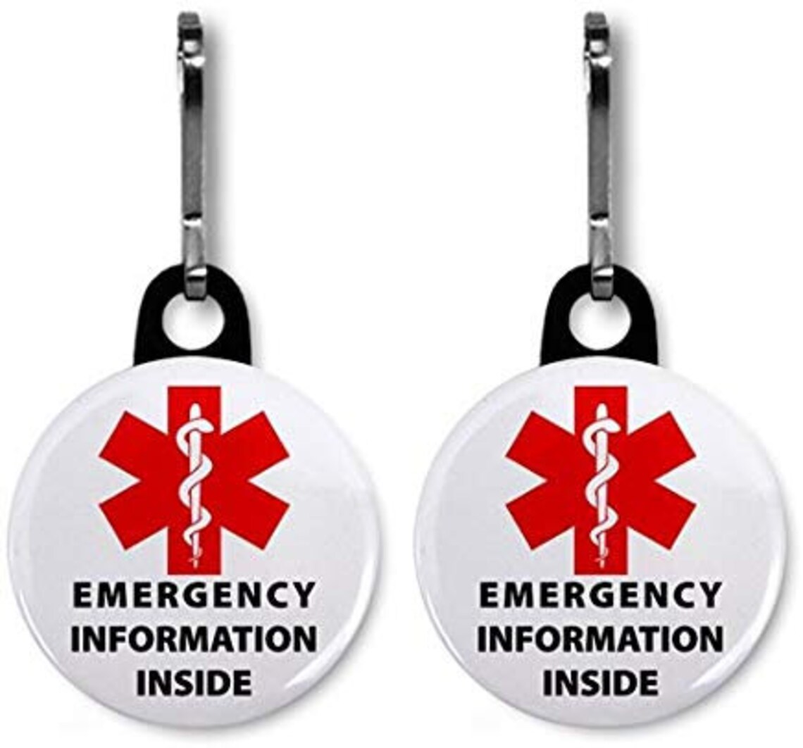 Emergency Information Inside Patch For Medical Bag Backpack | Etsy