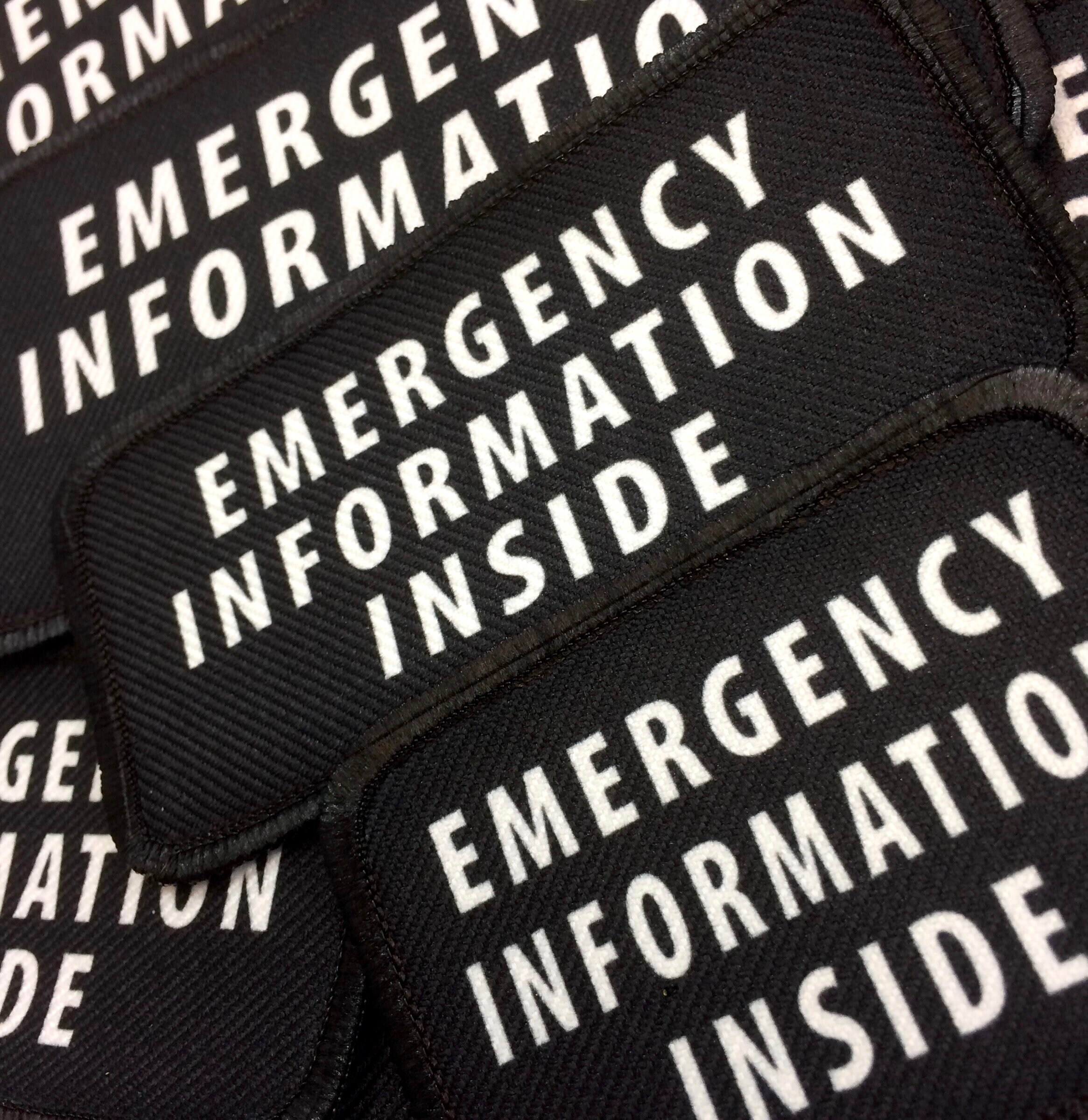 Emergency Information Inside Patch Medical Alert Sew-on Patch - Etsy