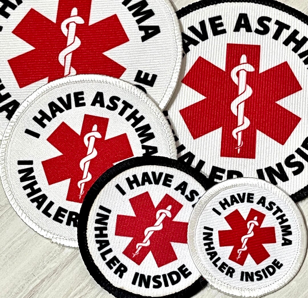 Asthma Inhaler Inside Patch – Medical Alert Badge - Etsy