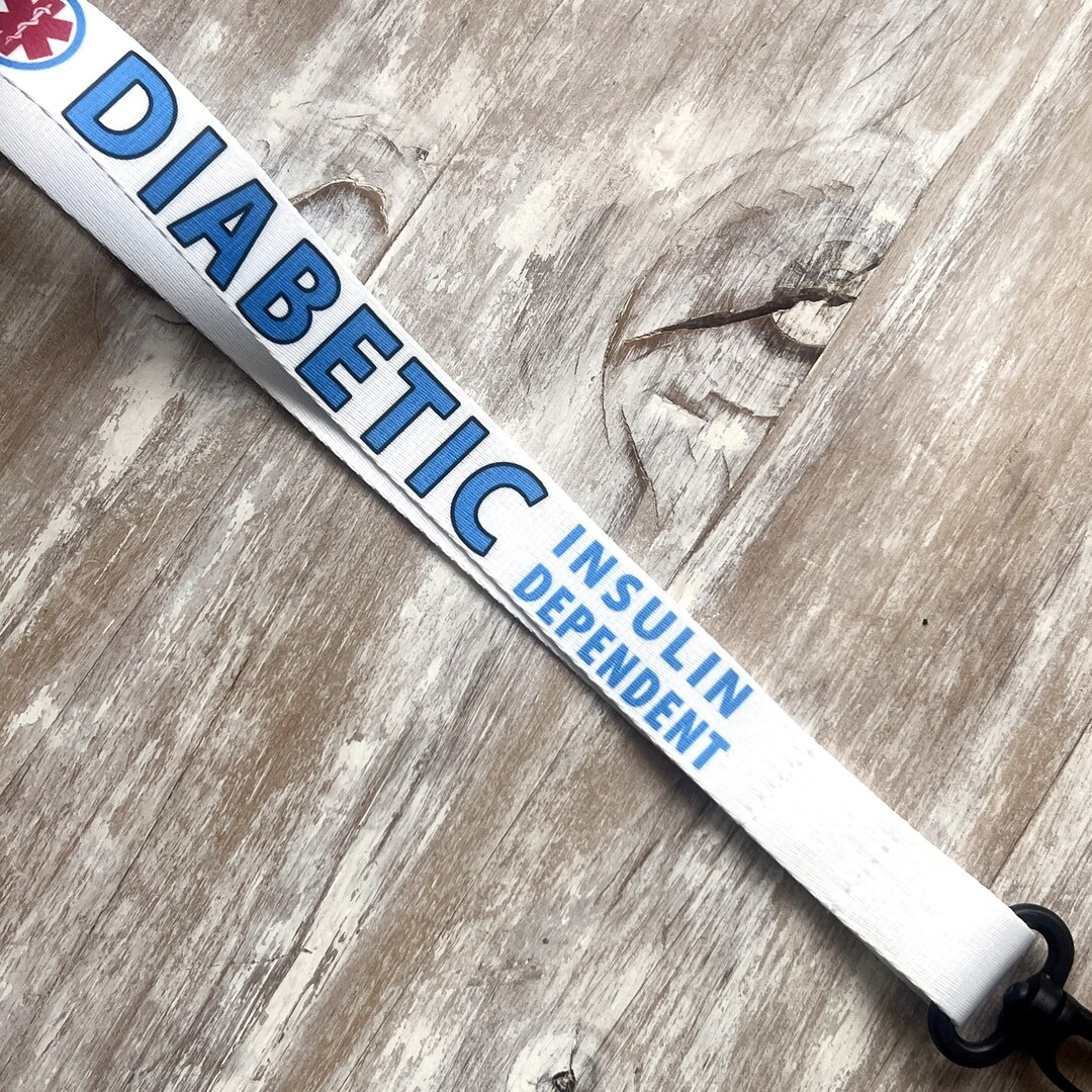 Diabetes Medical Alert Id Keyfob Wristlet Lanyard Bag Strap - Etsy