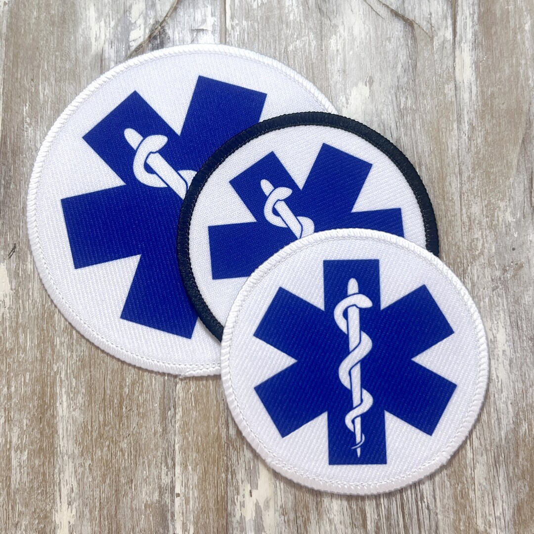 EMT Patch Star of Life EMS Paramedic Medic Jacket Shirt Caduceus Ambulance Symbol Patches ...