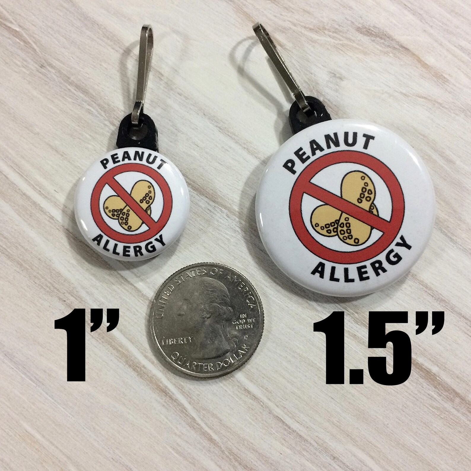 Diabetic Diabetes Medical Alert Keychain Fob Charm Zipper Pull | Type 1 ...