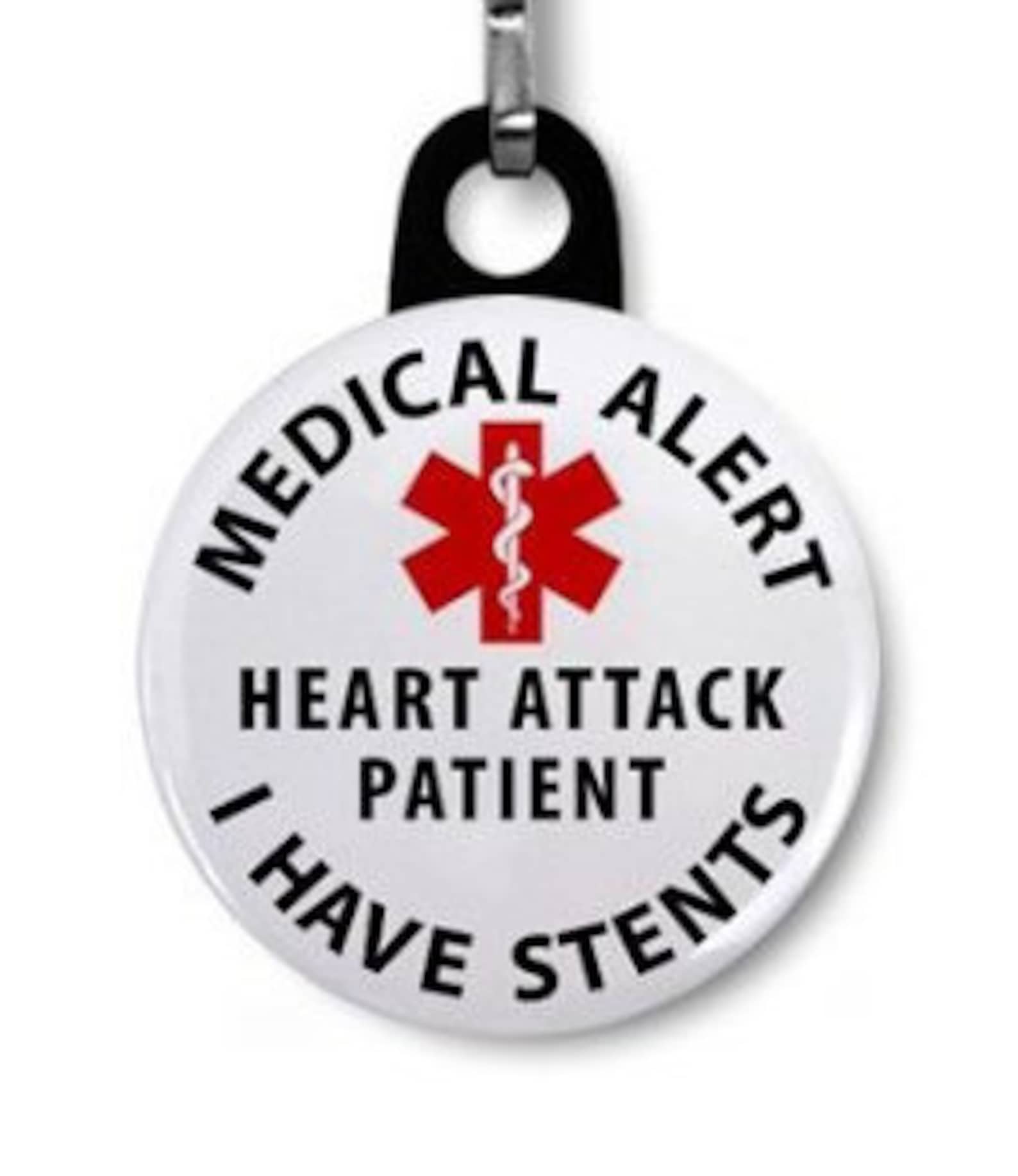 Medical Alert Heart Patient Keychain Fob Zipper Pull Charm I - Etsy