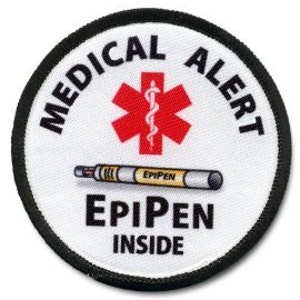 Epipen Inside Medical Alert Patch. Allergy Allergy Alert Sew - Etsy