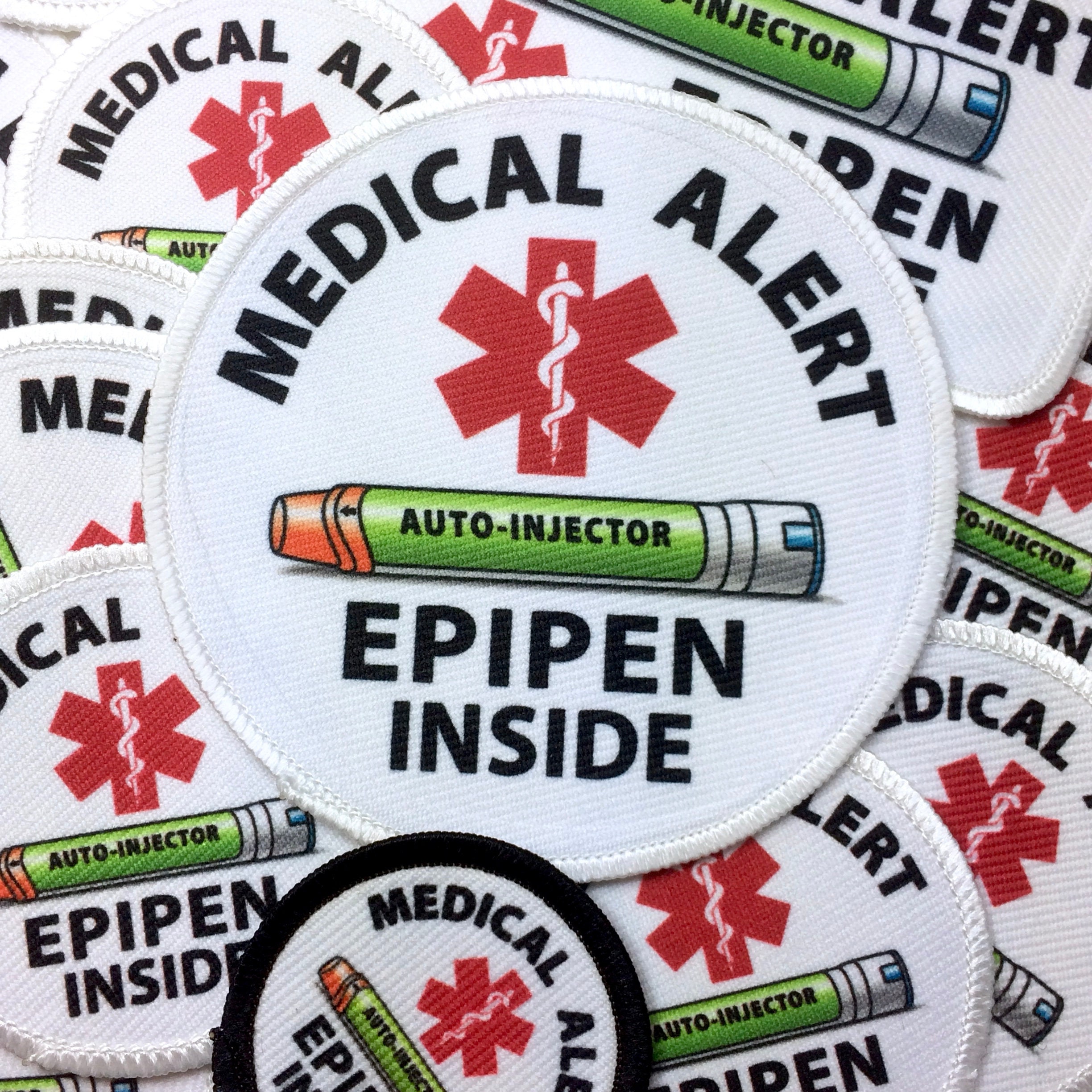 EpiPen Inside Medical Allergy Alert Patch GREEN Epinephrine | Etsy