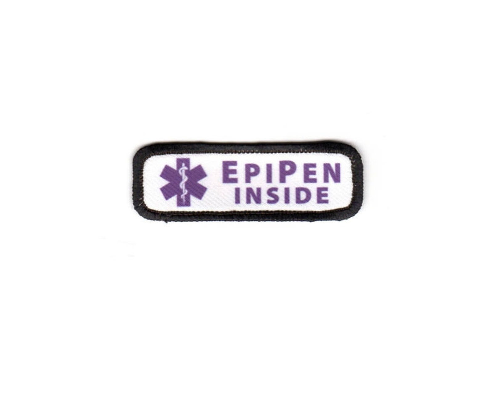 Epipen Inside Medical Alert Sew on Patch for Holder Case Backpack Pouch ...