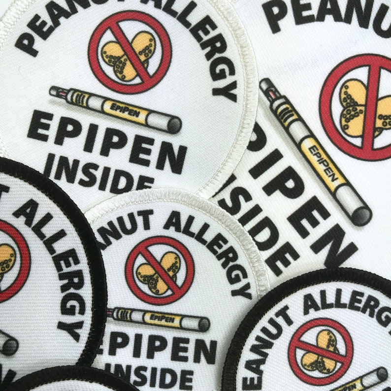 Epipen Inside Patch Medical Food Allergy Alert Patches for - Etsy