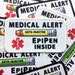 Epilepsy Medication Inside Medical Alert Patch Custom ID for Medic ...