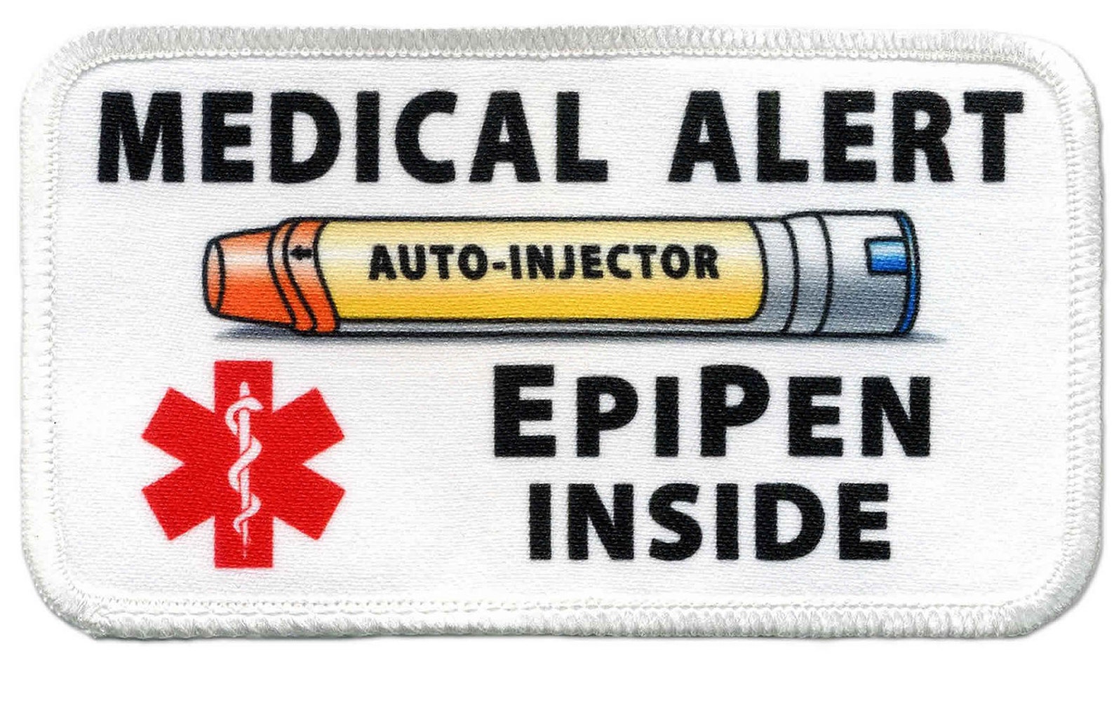 Medical Alert Yellow Auto-injector Inside Rectangle Sew- on Patch - Etsy