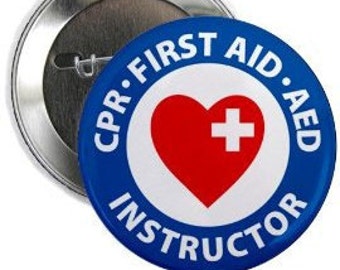 CPR First Aid AED Certified Heroes Pinback Button Badge - Etsy