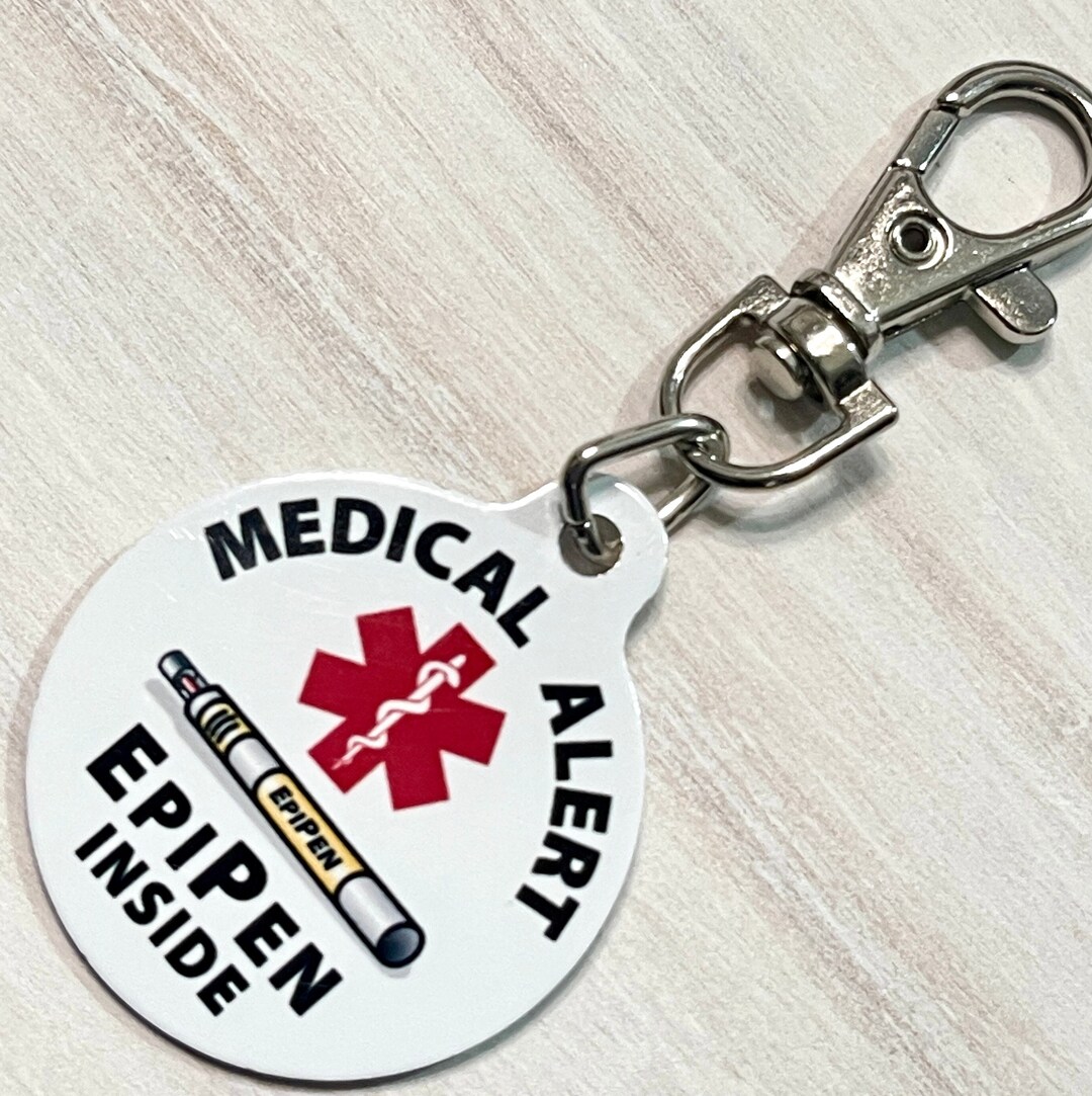 Epipen Inside Tag Medical Alert I Carry an Epipen Allergy Alert Clip on ...