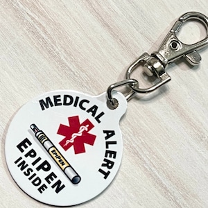 Epipen Inside Tag Medical Alert I Carry an Epipen Allergy Alert Clip on ...