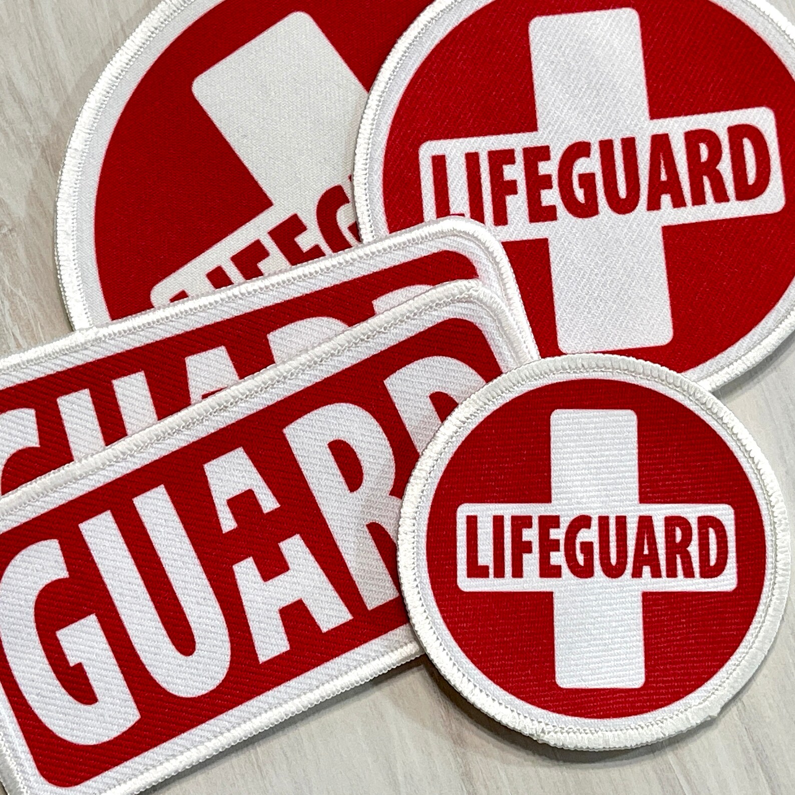 Red White Lifeguard Patch Beach Pool Water Rescue Patches - Etsy
