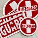 Red White Lifeguard Patch - Beach Pool Water Rescue Patches for Shorts ...