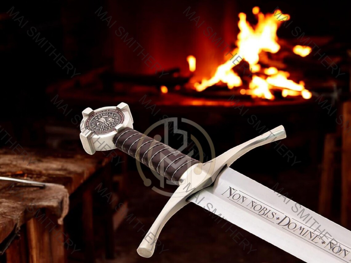 The Accolade Sword of the Knights Templar- Handmade Collectible Sword ...