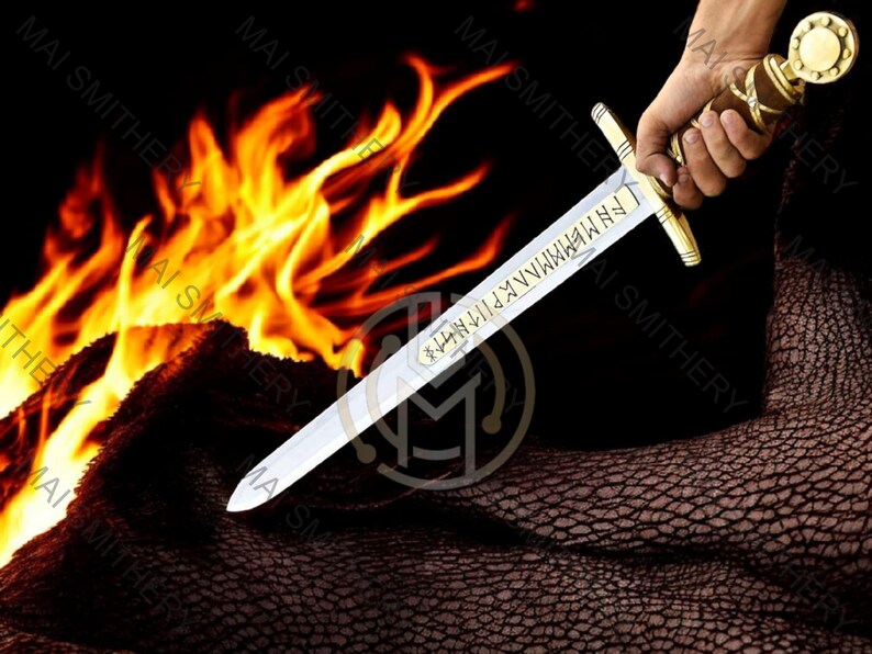 Merlin Excalibur Sword - Medieval Knight Templar Sword, Viking Sword ...