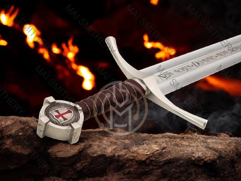 The Accolade Sword of the Knights Templar- Handmade Collectible Sword ...