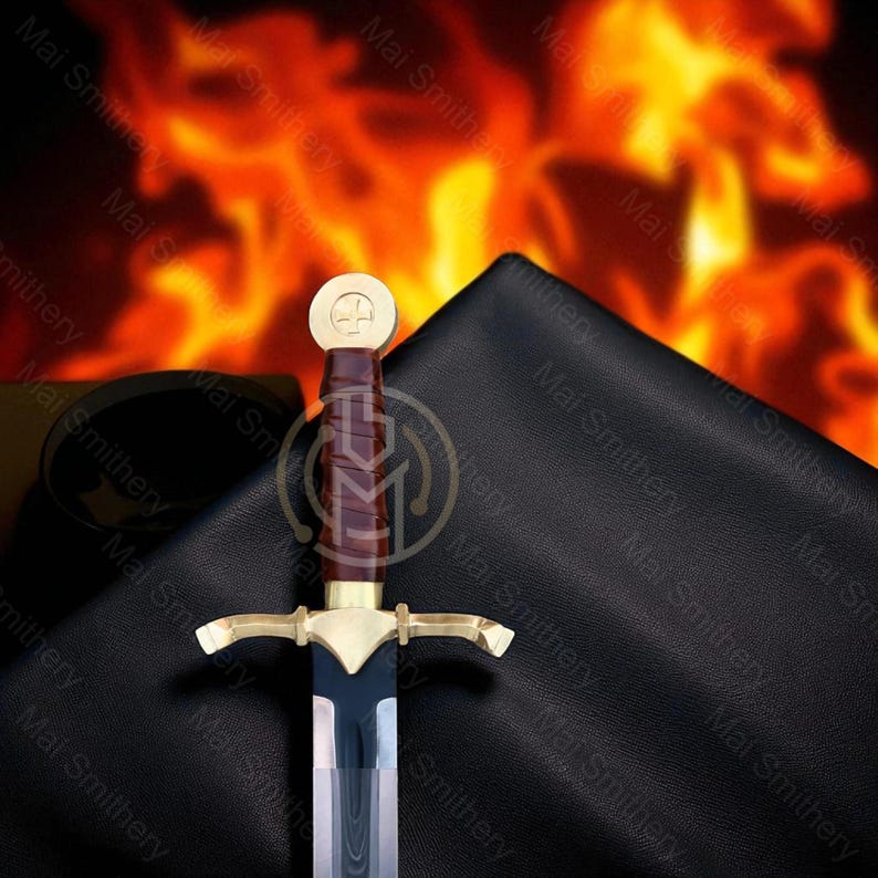 Templar Knight Sword Replica: Custom Forged Medieval Collectible - Etsy
