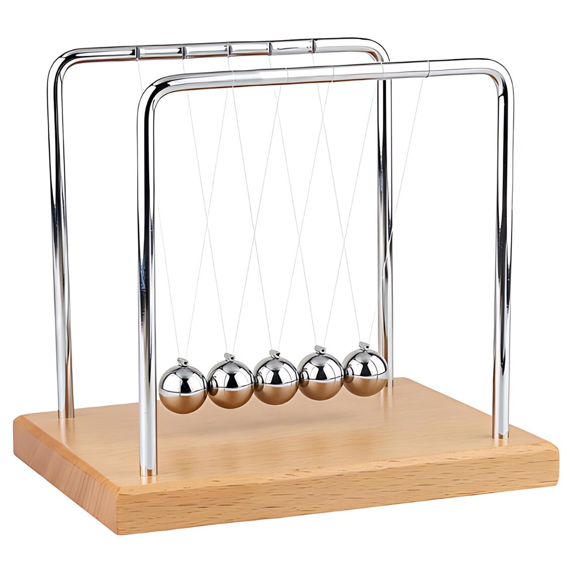 Newton’s Cradle Balance Balls Kinetic Desk Decor (5 Beads) Science ...