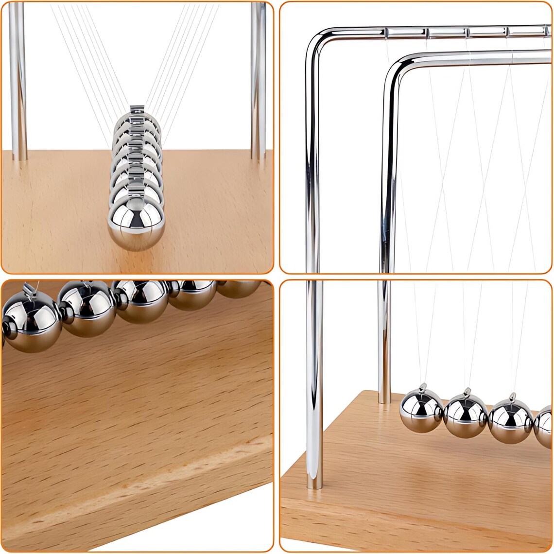 Newton’s Cradle Balance Balls Kinetic Desk Decor (5 Beads) Science ...