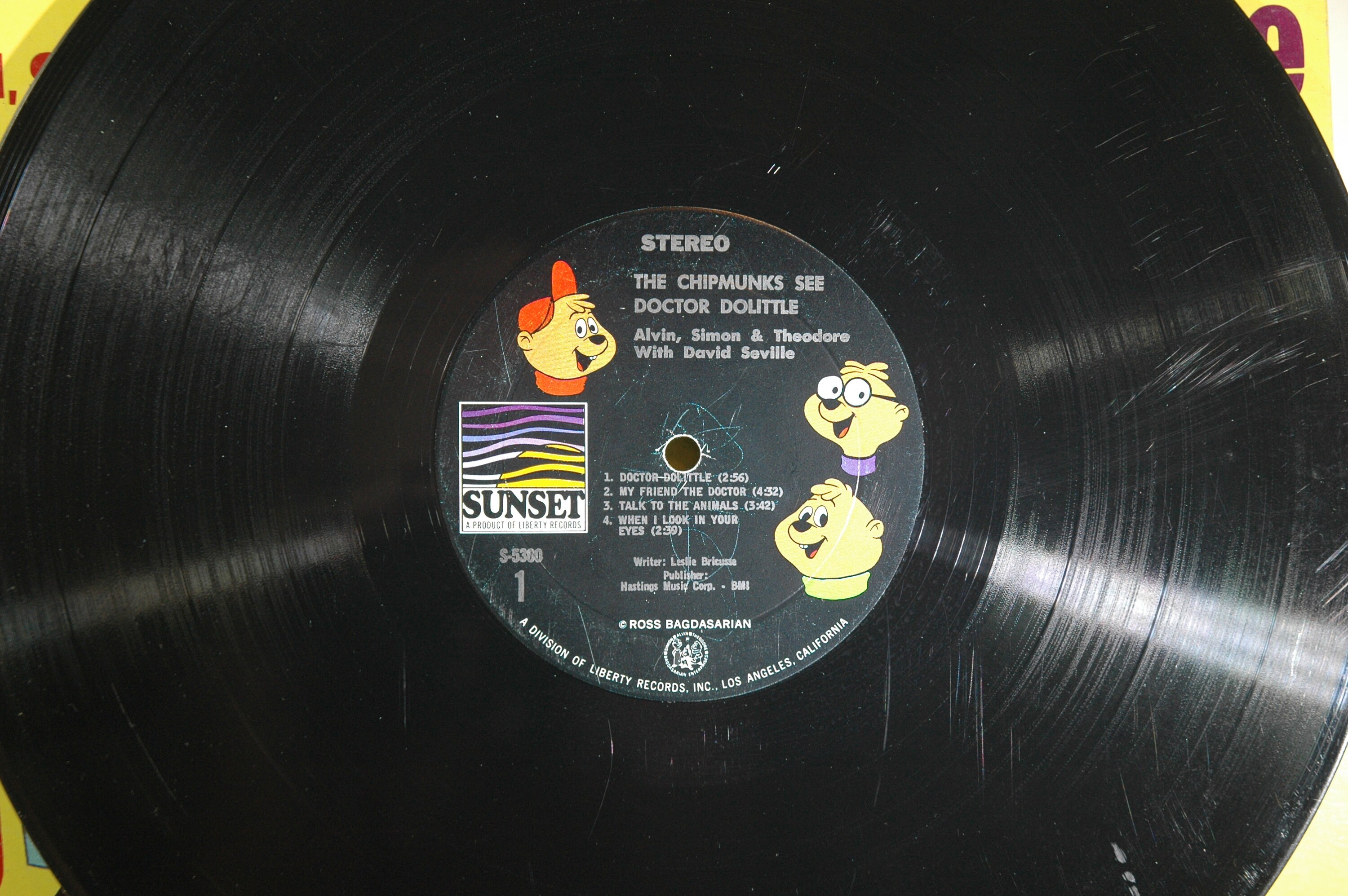 The Chipmunks the Chipmunks See Doctor Dolittle LP, Album Sunset ...