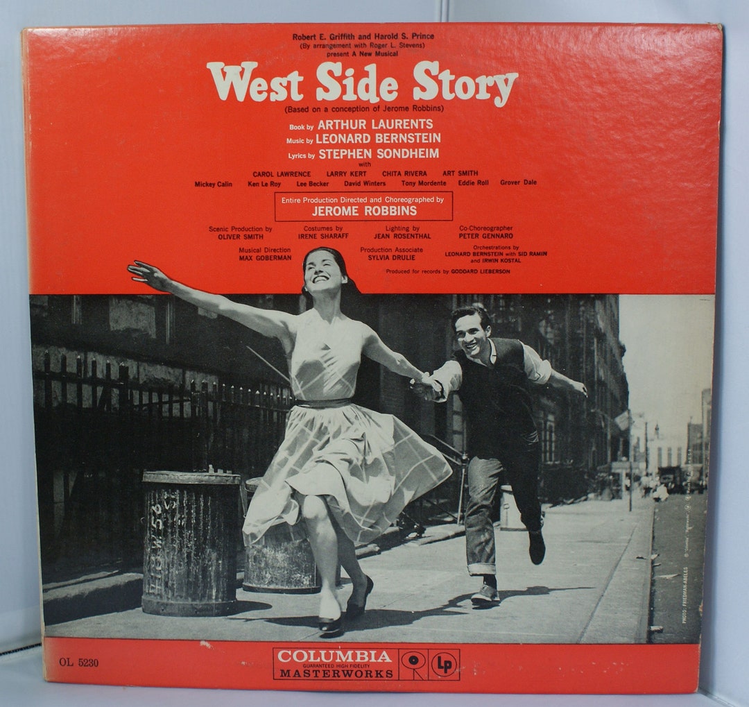 West Side Story Soundtrack Vinyl Record OL5230 Columbia Masterworks 6 ...