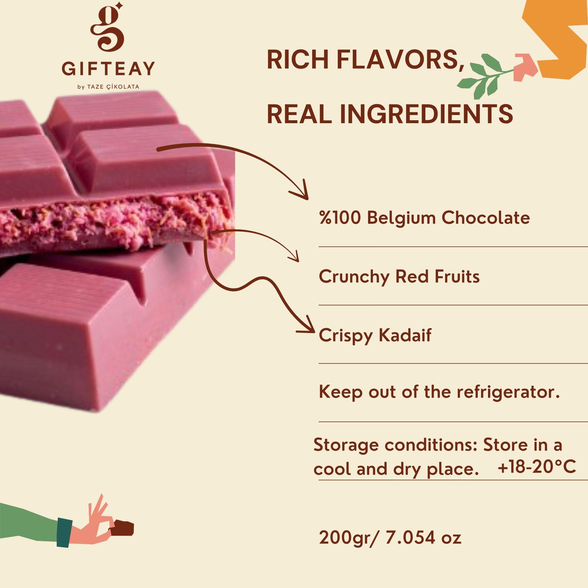 White Chocolate Beirut Bar: Red Fruits & Crispy Kadayif, Handmade ...