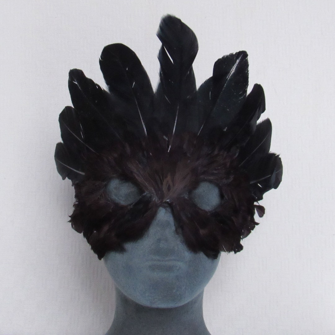 Black Demon Feather Mask2 for Some Wicked Fun at Parties Wear It to ...