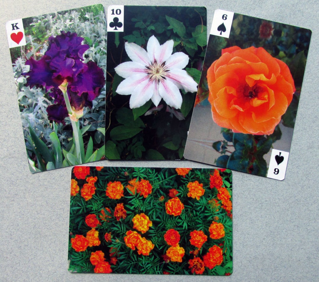 Garden Flower Playing Card Deck Including Jokers for Gardeners - Etsy