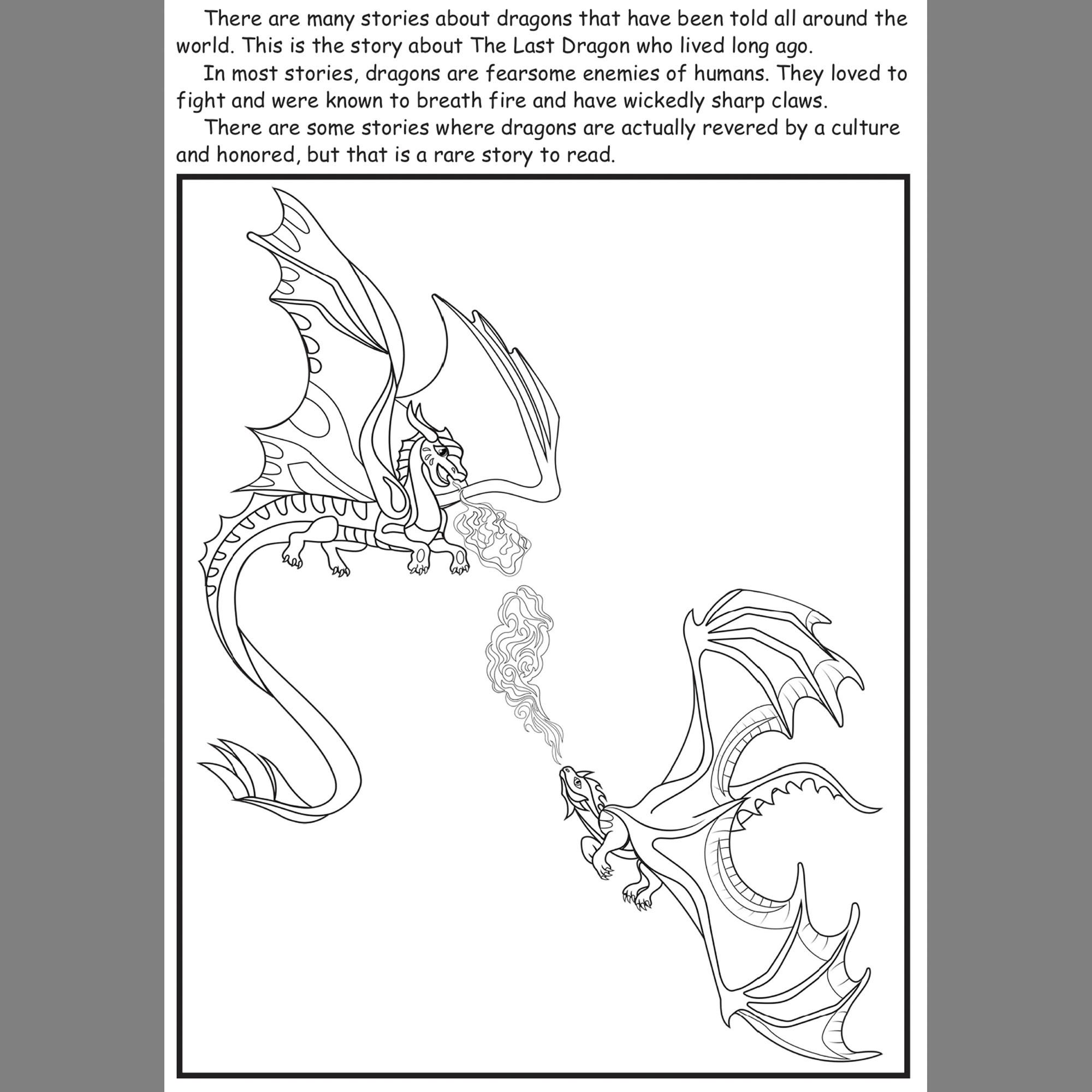 The Last Dragon Story Coloring and Activity Book is A Fairy Tale ...