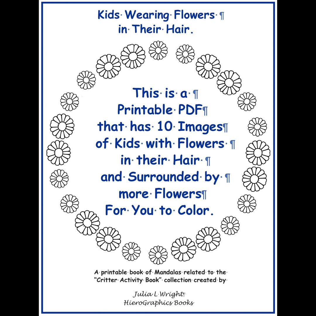 Ten Images of Fun Kids Wearing Flowers in Their Hair in a Flower Garden ...