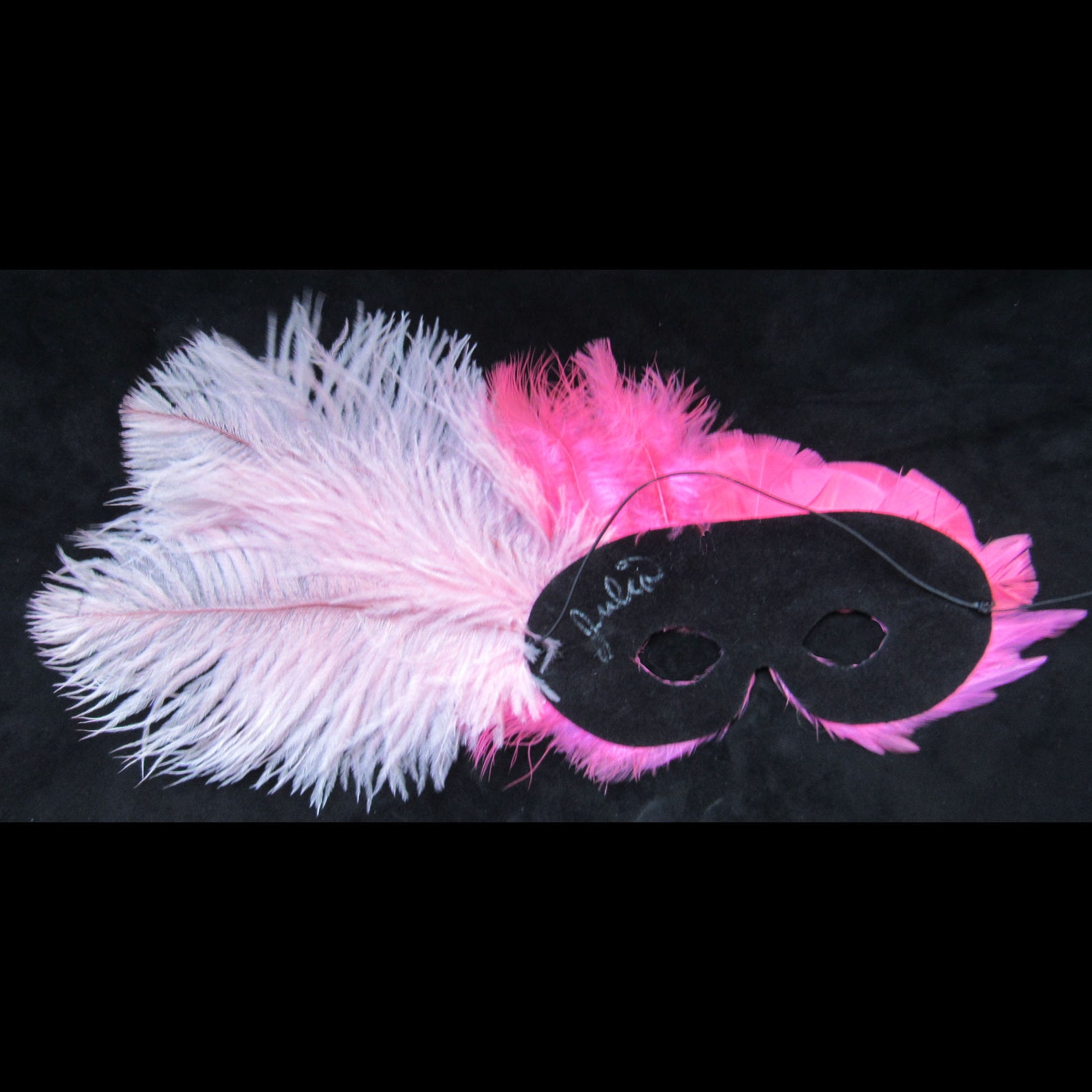Pink Ostrich Feathery Flirty Fun Mask for a Costume Ypu Create for Your ...