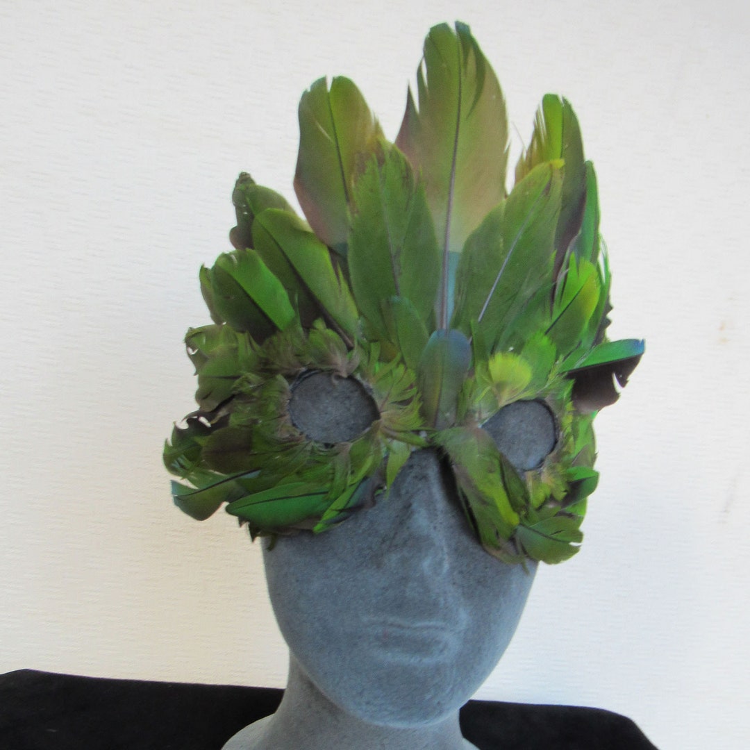 Fantasy Inspired Green Man Bird or Nature Fairy Nymph or Goddess Parrot ...