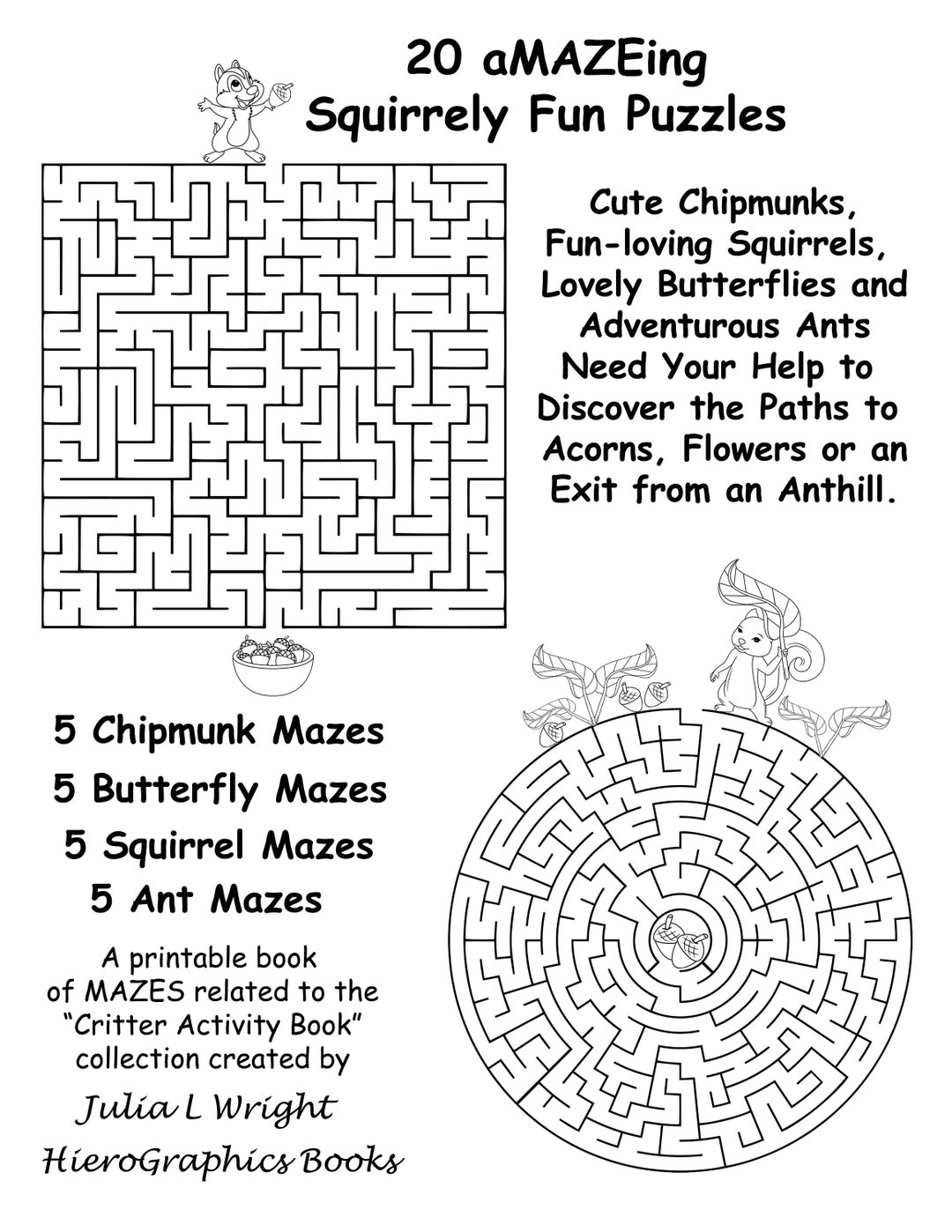20 Amazeing Squirrely Fun Puzzles for Young Adults to Help Creatures ...