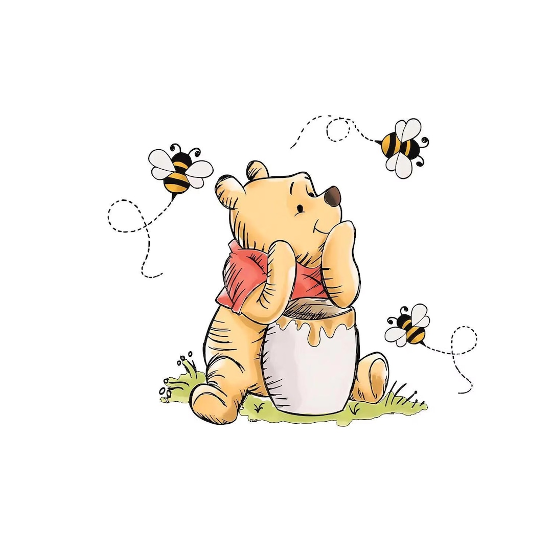 Vintage Winnie the Pooh Clip Art: High-resolution PNG (digital Download ...
