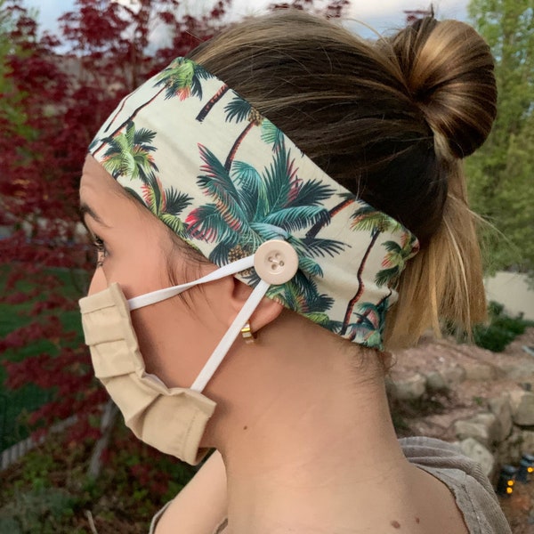 Button Headband Etsy